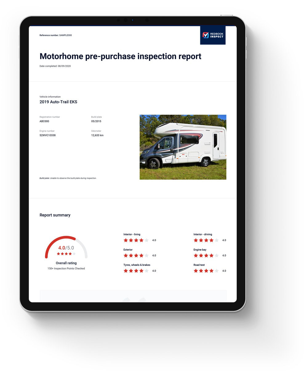Caravan pre-purchase inspection - Buy with confidence | RedBook Inspect